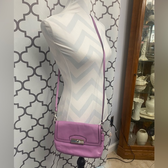 Coach | Bags | Brand New Coach Magnetic Flap Lilac Leather Crossbody ...